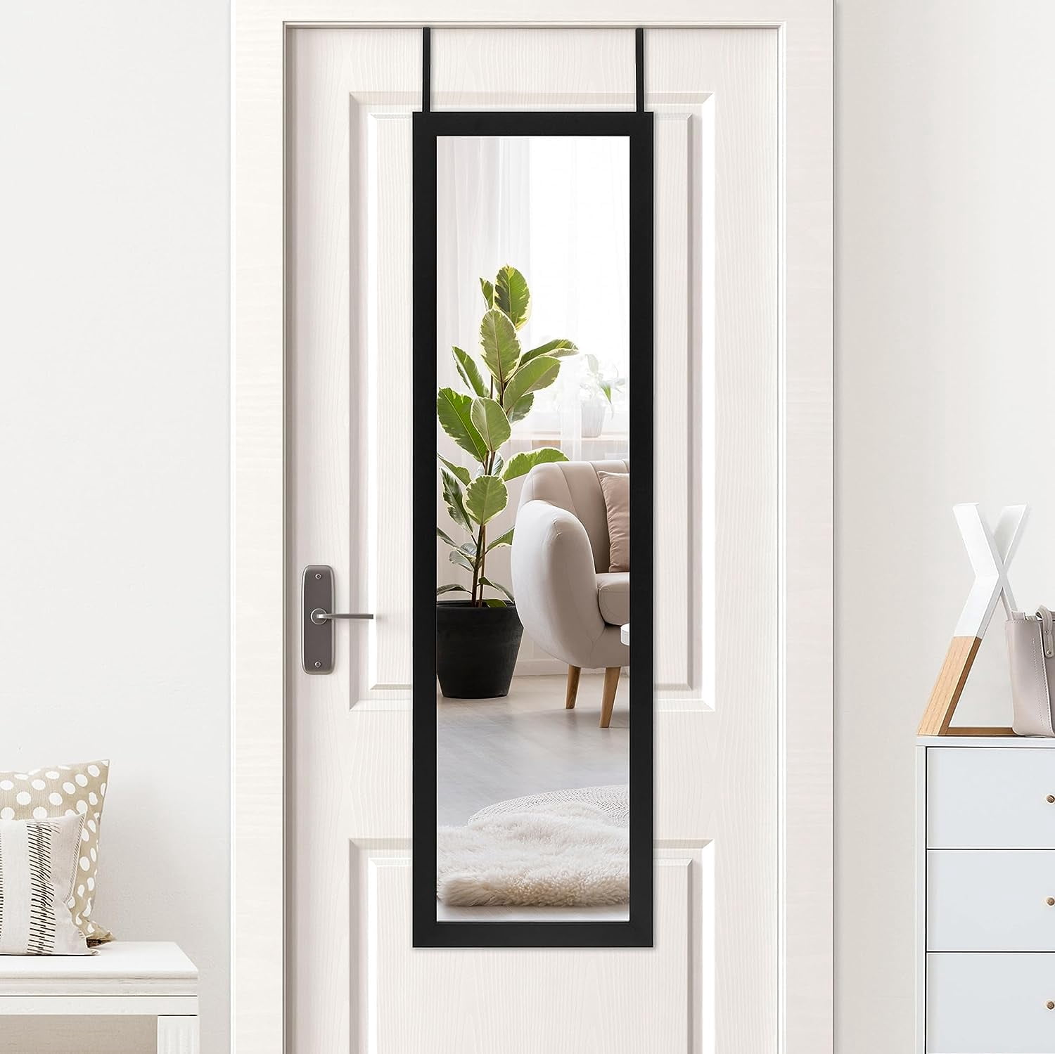 15x51 Over The Door Mirror - Hanging Full Length Mirrors with ...