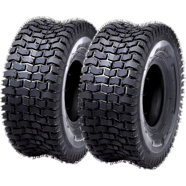 15x6.00-6 Lawn Mower Tire, 2Pcs 15x6x6 Turf Tire for Lawn Mower Garden ...