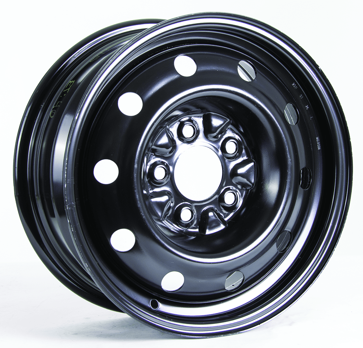 RTX Black Steel Wheel 15x6.5, 5x4.5 Bolt Pattern, 40mm Offset - Perfect ...