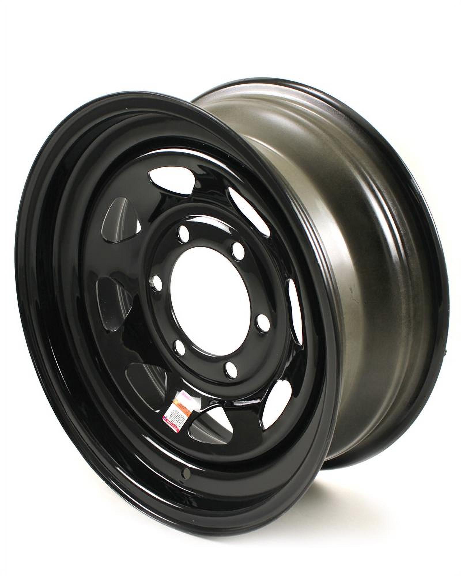 "15x6 Black Spoked Trailer Wheel with 6 Lugs, 5.5"", Load Capacity 2 ...