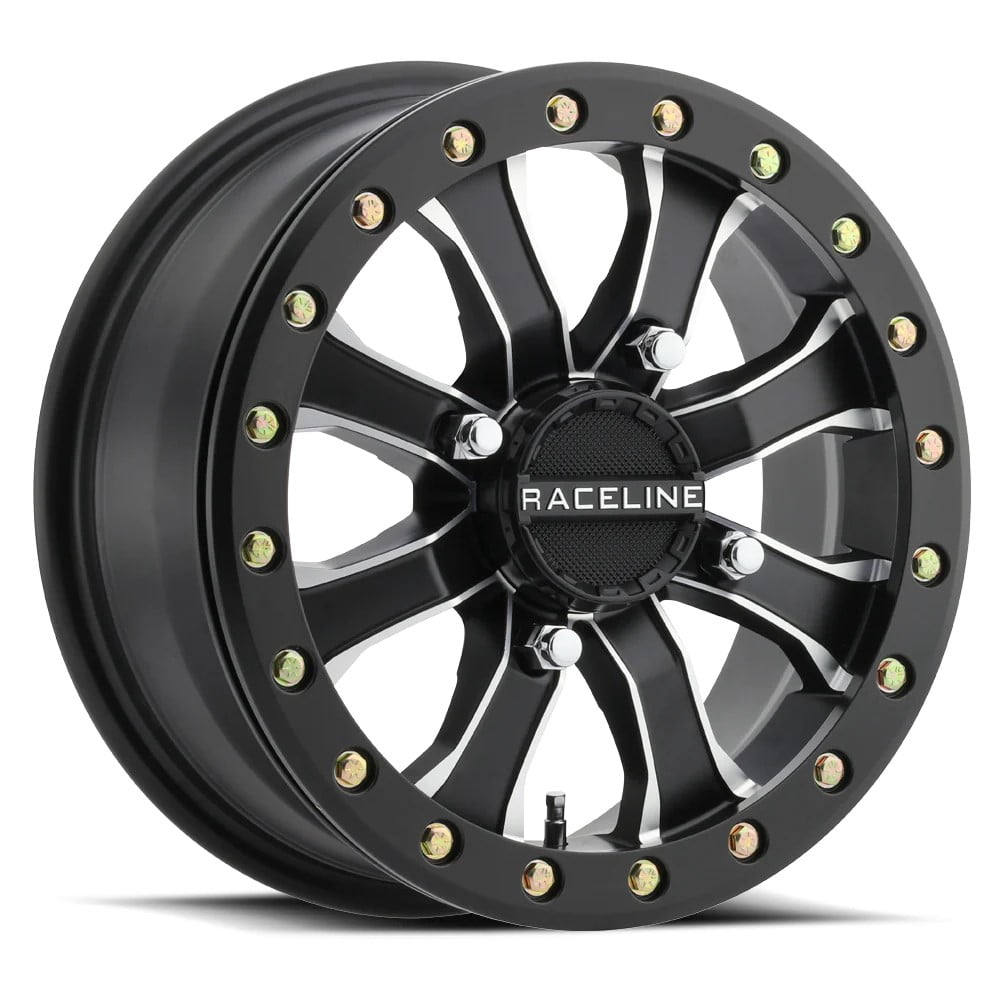 15x6 Raceline A71MB Mamba Machined W/ Black BEADLOCK UTV Wheel 4x137 ...