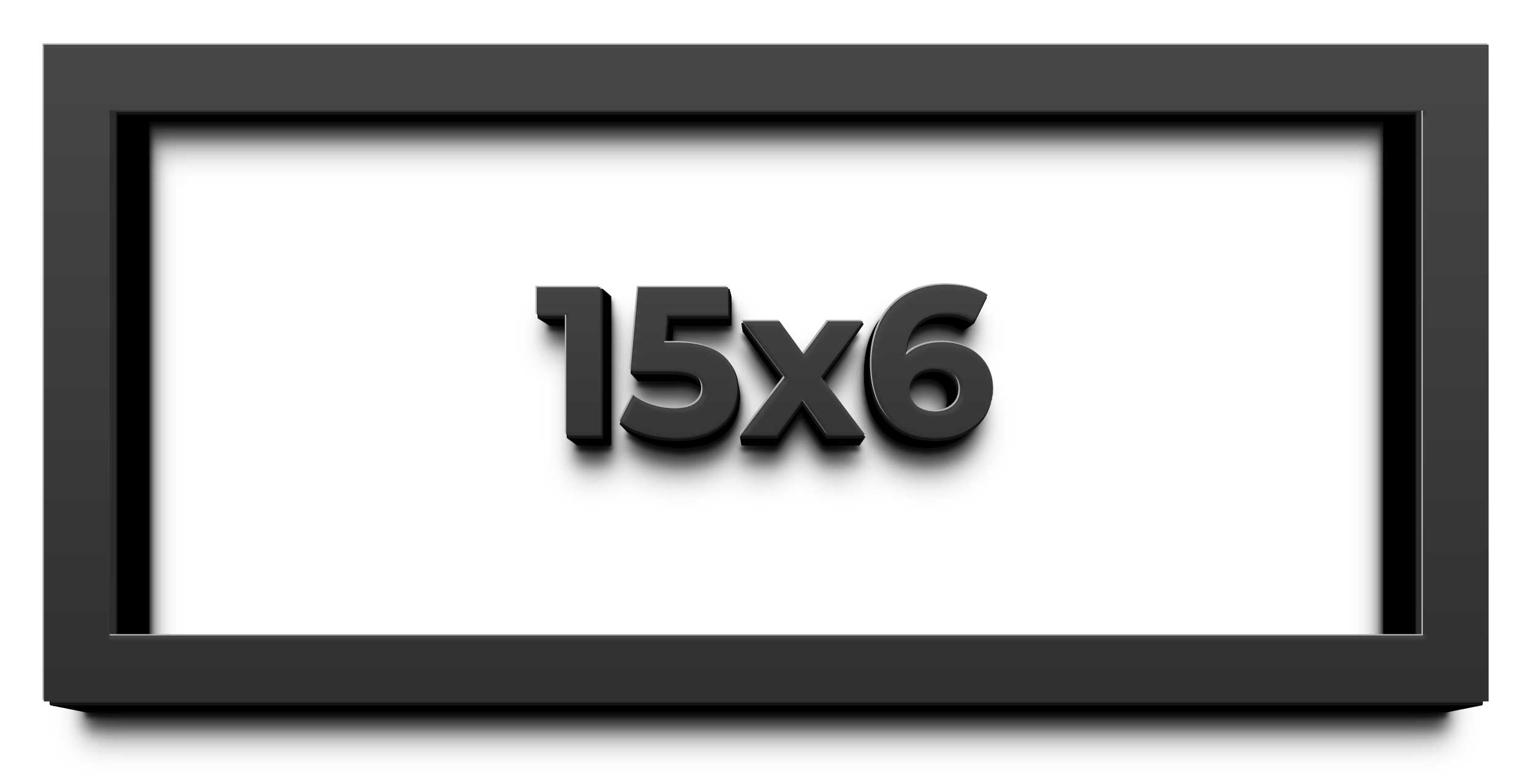 15x6 Shadow Box Frame Black | 1 inches Deep Real Wood Contemporary ...