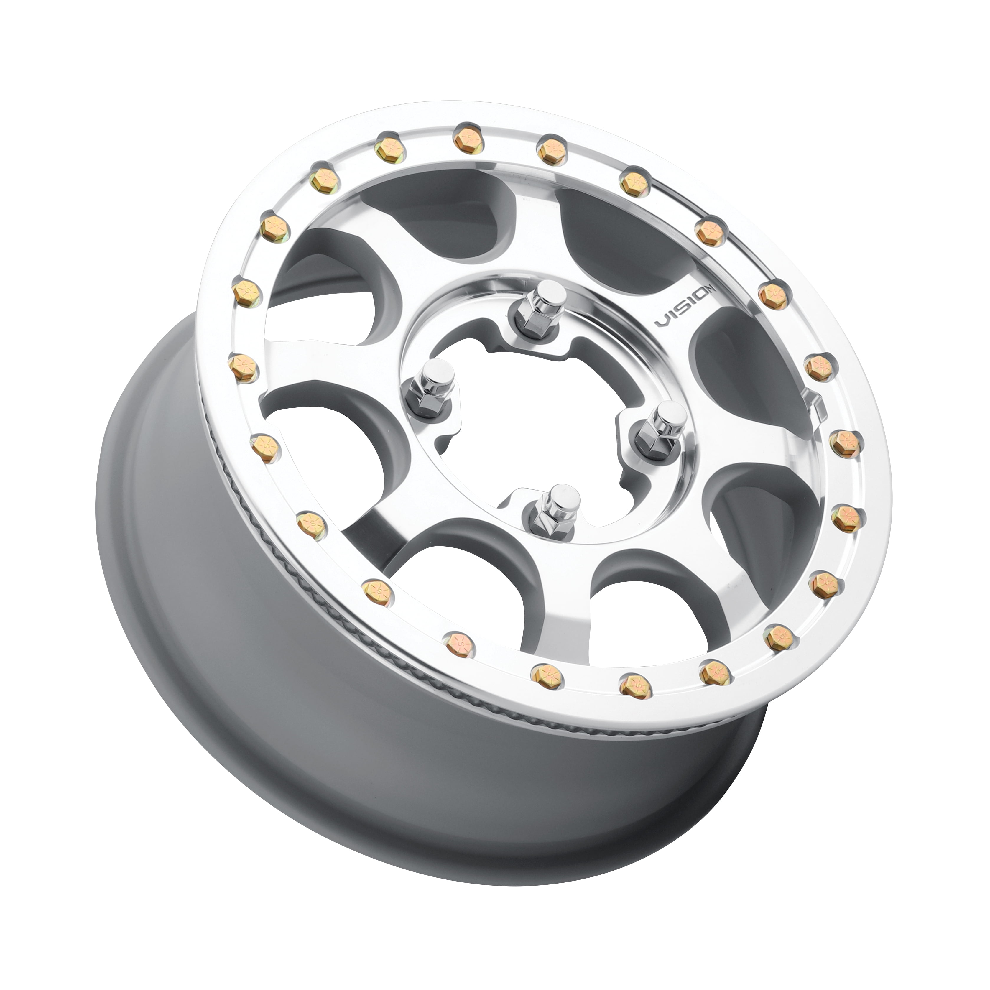 15x6 Vision 351 Flow Machined UTV BEADLOCK Wheel 4x156 (50.6mm ...