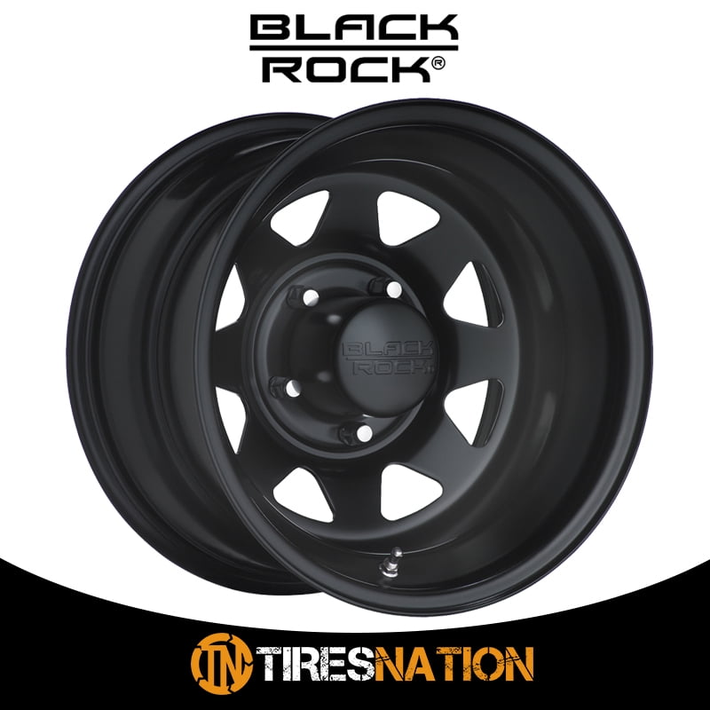 15x7 Black Rock 929B Blackjack Matte Black Wheel 5x4.75 (0mm) - Walmart.com