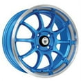 15x7 Konig 26BL Lightning Blue W/Machined Lip Wheel 4x100 (38mm ...