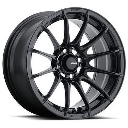 1 Konig 15x7 4X100 +35 39B Dial In Gloss Black Wheel Rim - Walmart.com
