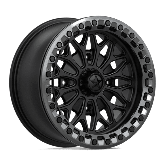 15x7 MSA MA53 Bolo Matte Black Gloss Gunmetal UTV BEADLOCK Wheel 4x110 ...