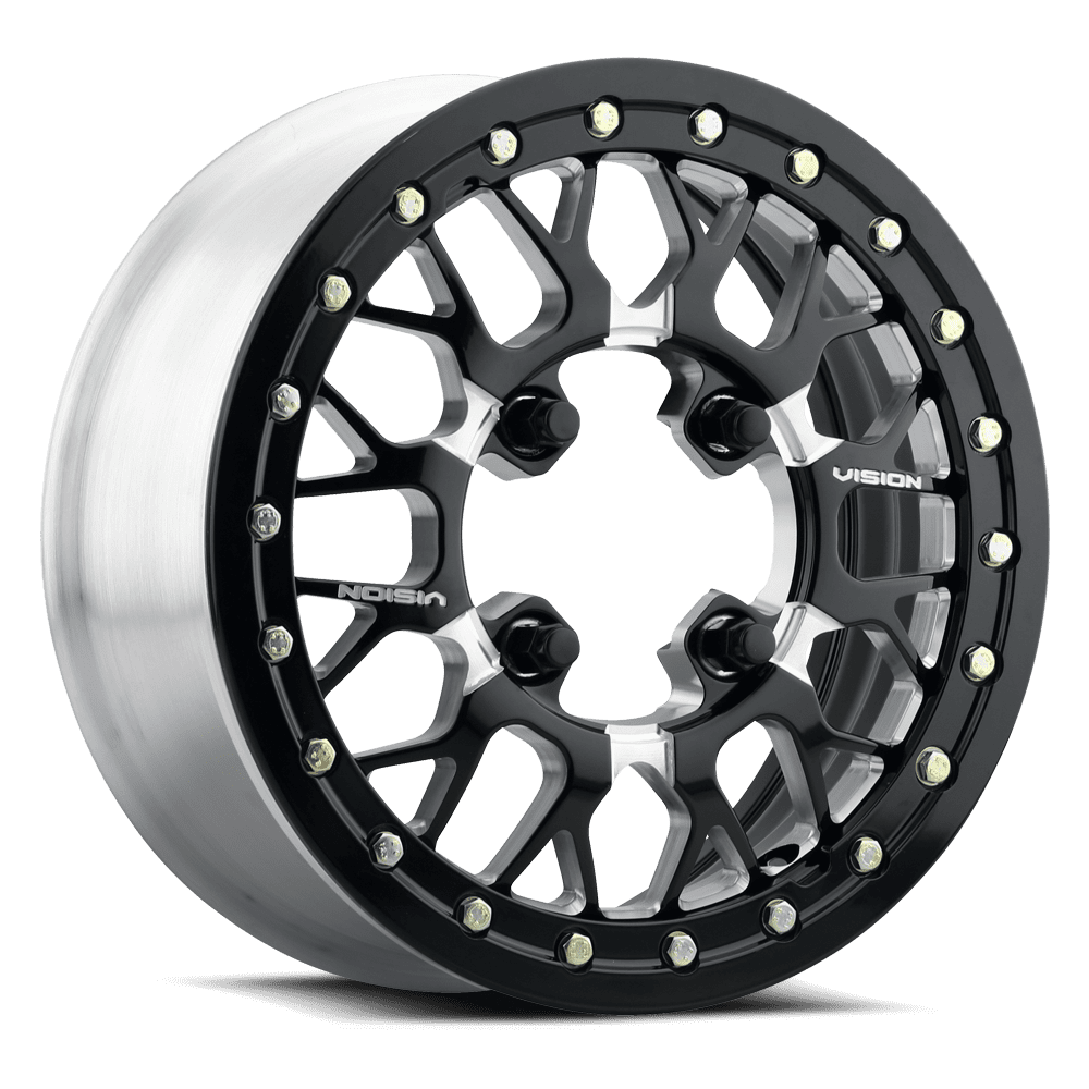 15x7 Vision 346 Storm Gloss Black Milled FORGED UTV BEADLOCK Wheel ...