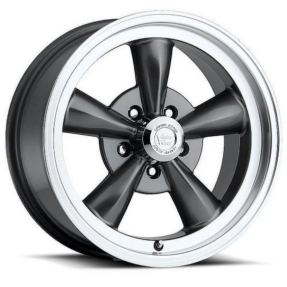 15x8 American Muscle 141H Legend 5 Gunmetal Mach Wheel 5x5.5 (0mm ...