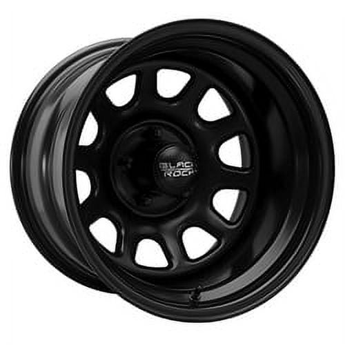 15x8 Black Rock 942B Black D-Window Matte Black Wheel 5x4.5 (-19mm ...