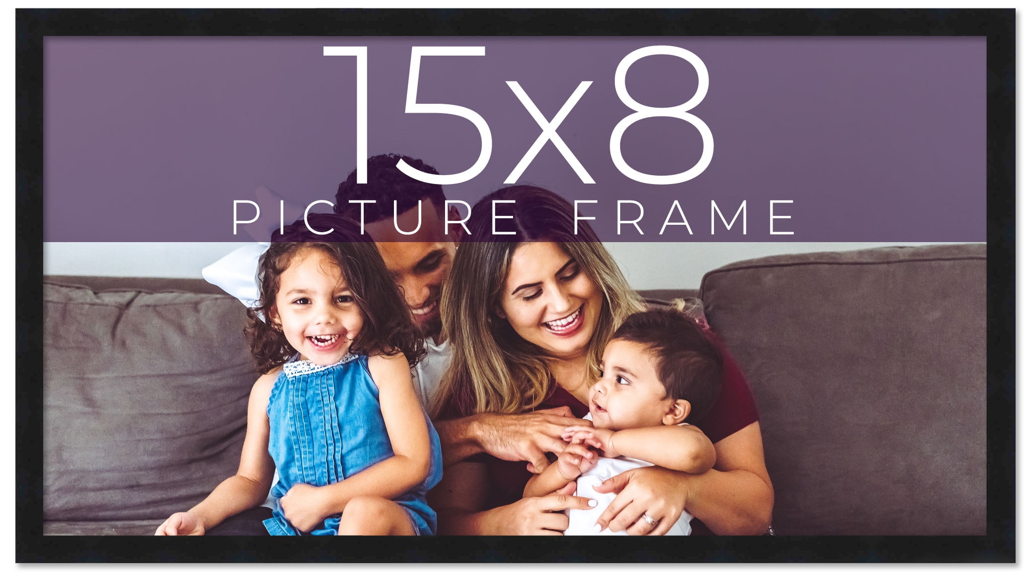 15x8 Frame Black Real Wood Picture Frame Width 0.75 inches | Interior ...
