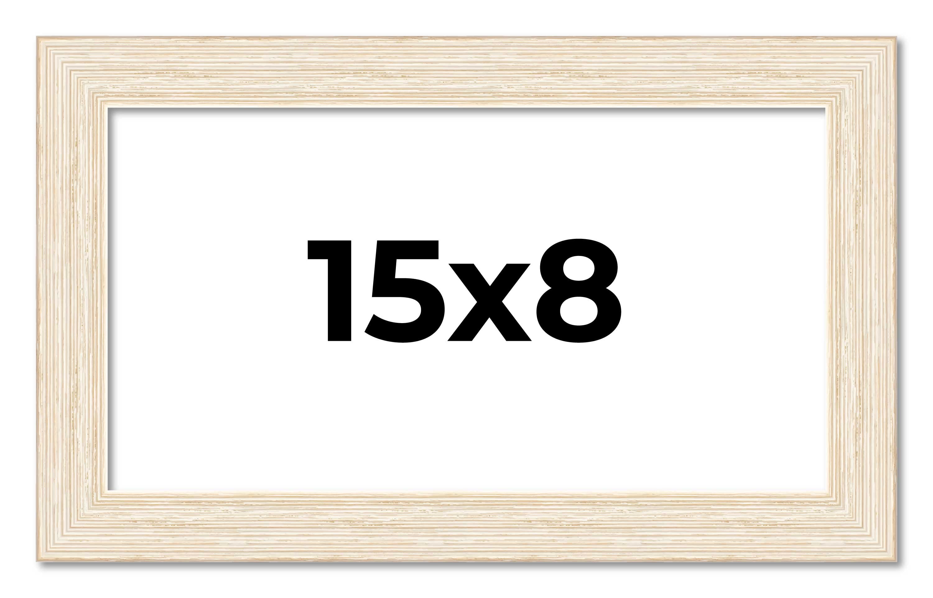 15x8 Frame White Barnwood Picture Frame Includes UV Acrylic Plexiglass ...