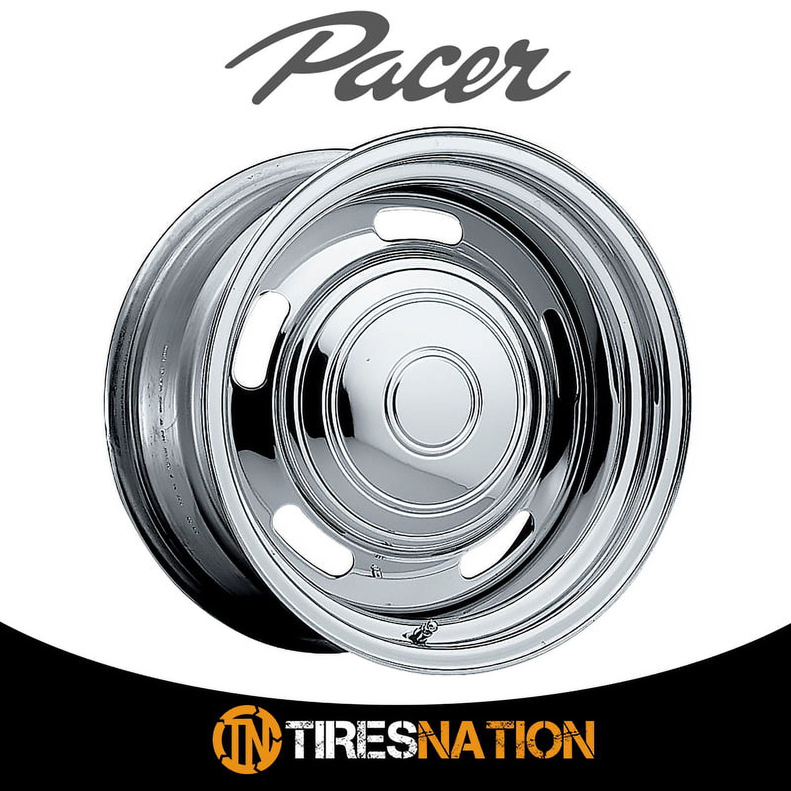 15x8 Pacer 173C Rallye Chrome Wheel 5x5/5x5.5 (-6mm) - Walmart.com