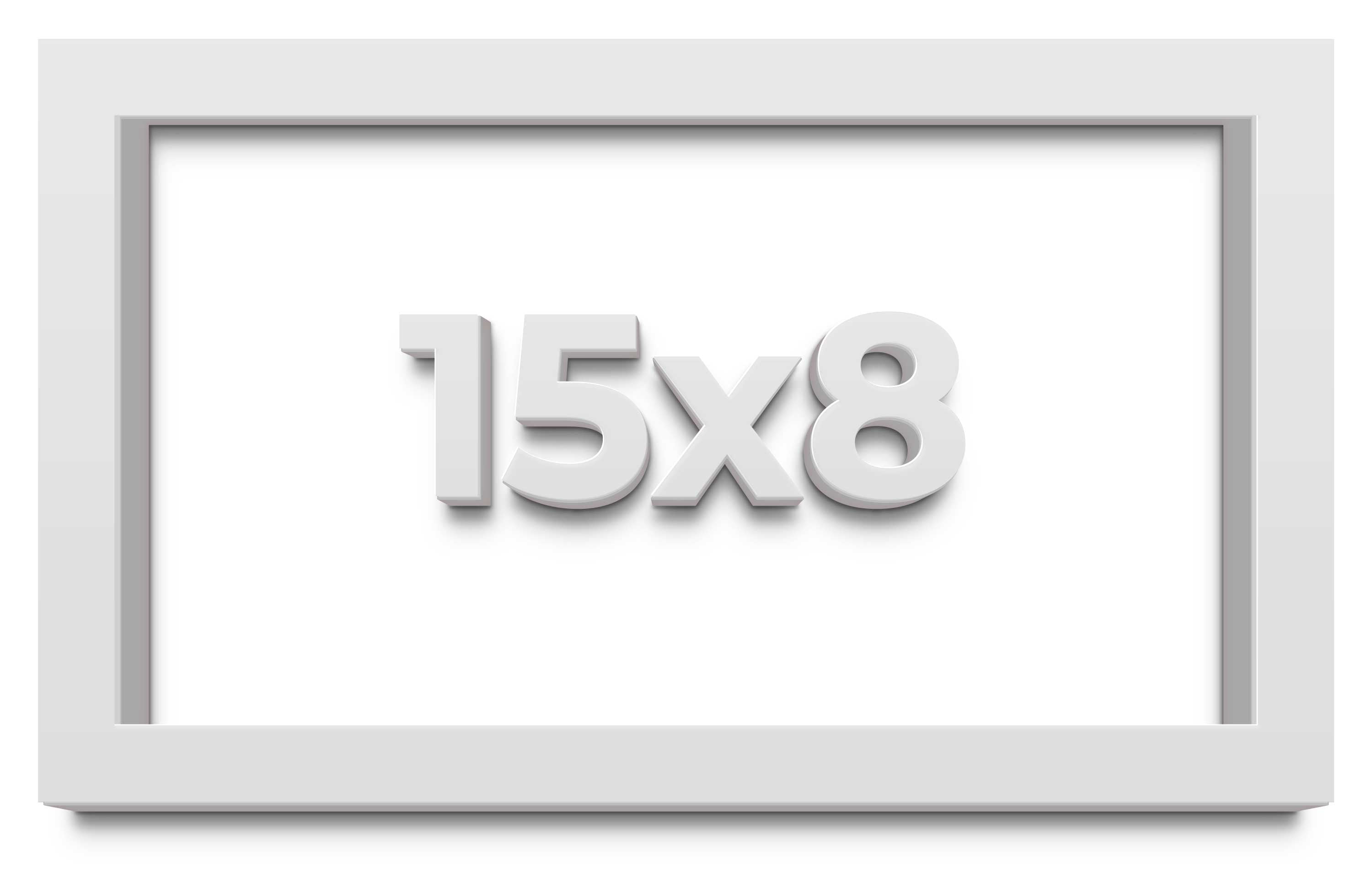 15x8 Shadow Box High Gloss White Display Frame | 1.625 Inches Deep | 1 ...