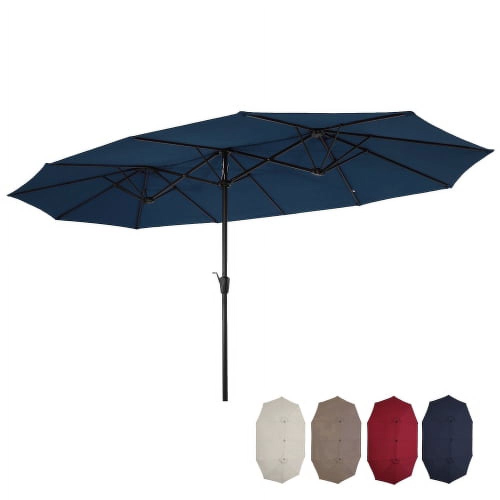 15x9Ft Double-Sided Rectangular Patio Umbrella,Outdoor Extra Large ...