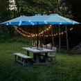 15x9ft Large Double-Sided Rectangular Outdoor Twin Patio Umbrella with ...