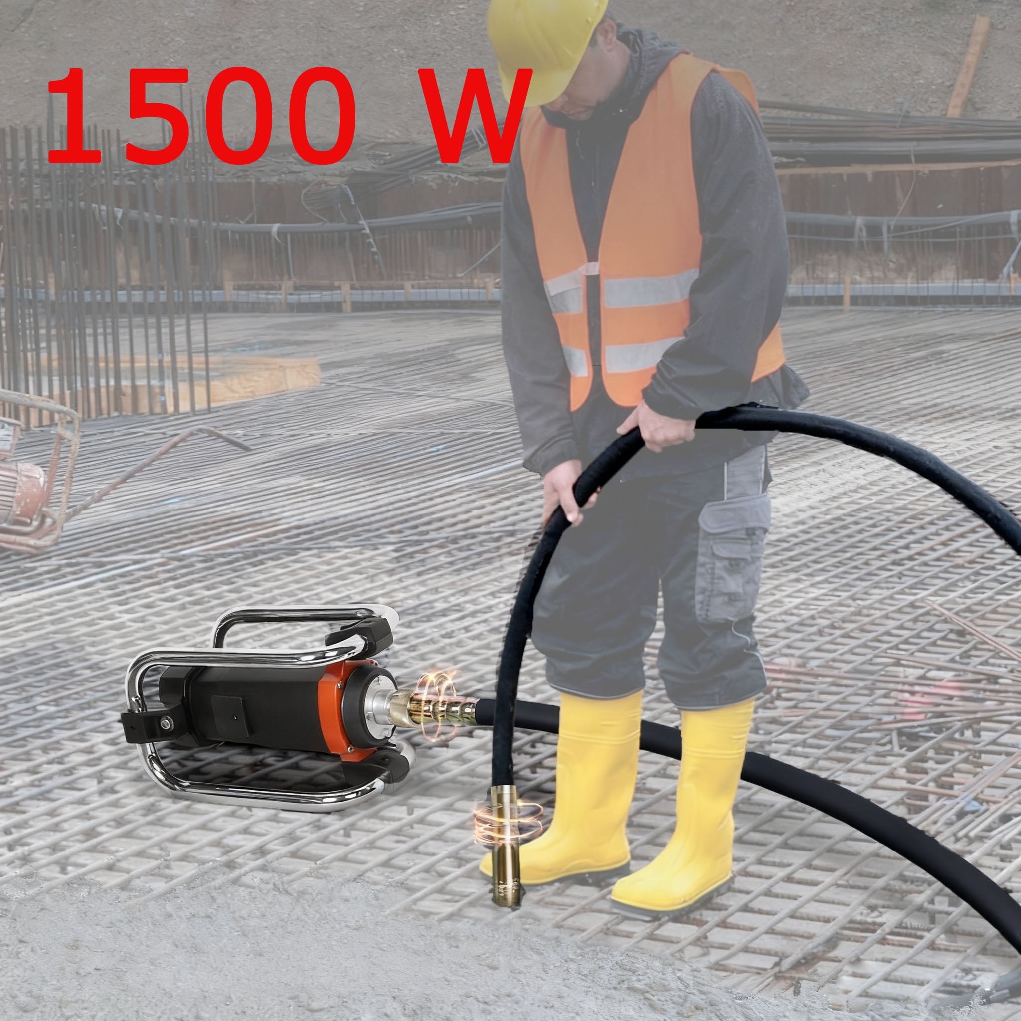 16,000 VPM Electric Concrete Vibrator, Concrete Vibrating Tool Equipped ...