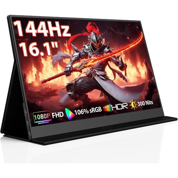 16.1'' 144Hz Portable Gaming , 106% sRGB 1080P FHD Portable -C External ...