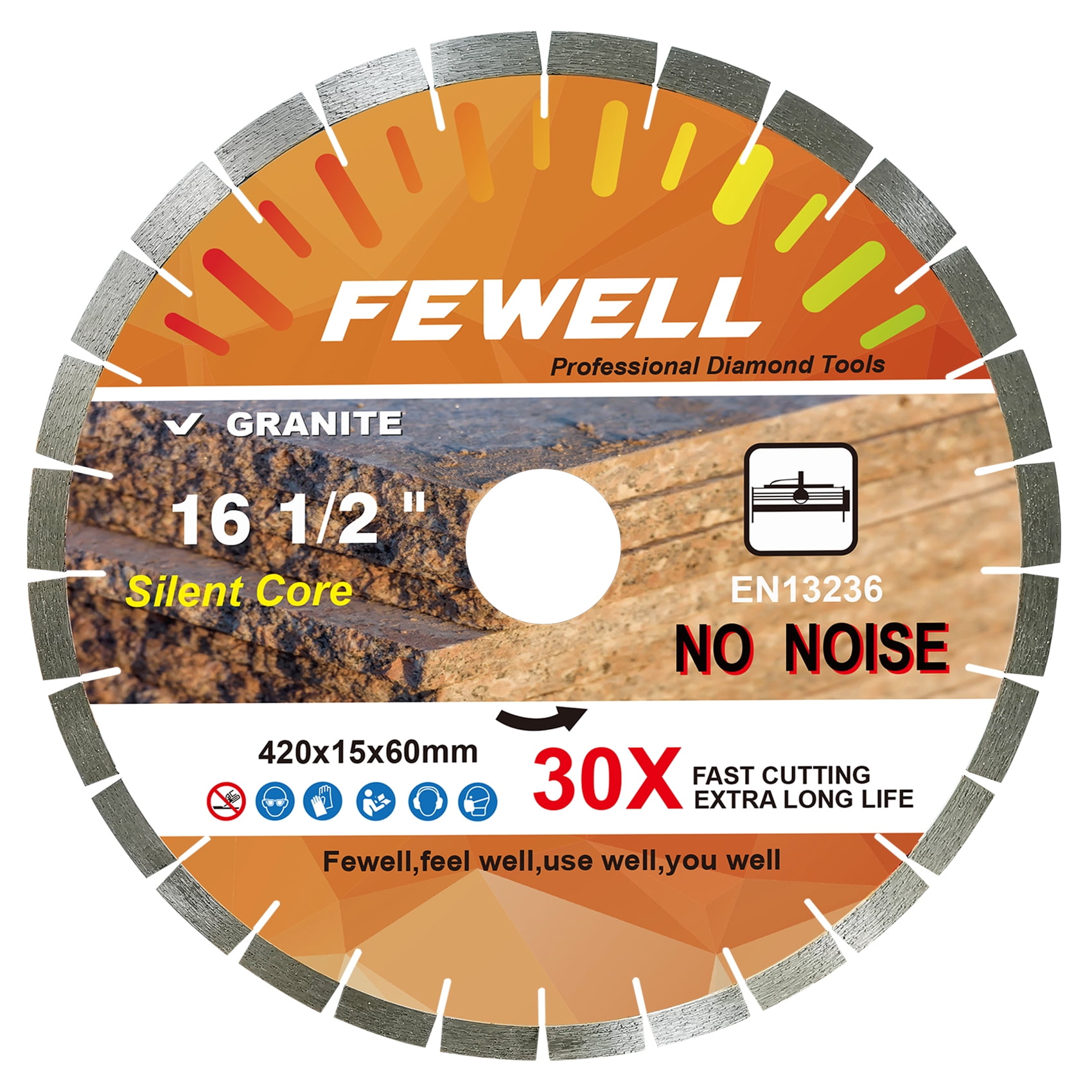 16 1/2 inch Bridge Saw Blade for Cutting Granite, 420mm Silent Core ...