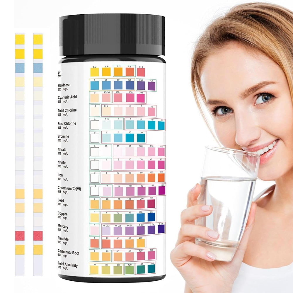 16 in 1 Drinking Water Test Kit | High Sensitivity 100 Test Strips for ...