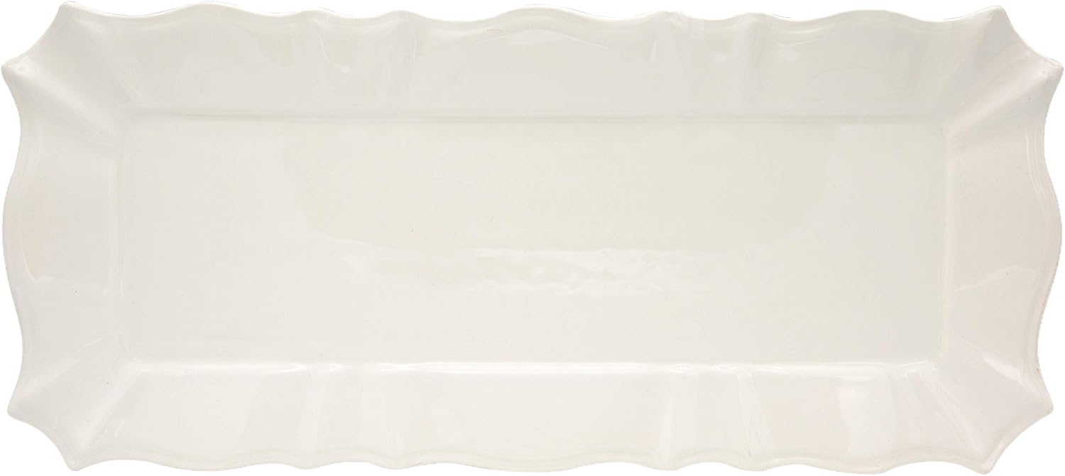 16.1" Ruffled Ceramic Rectangular Serving Tray, - Walmart.com