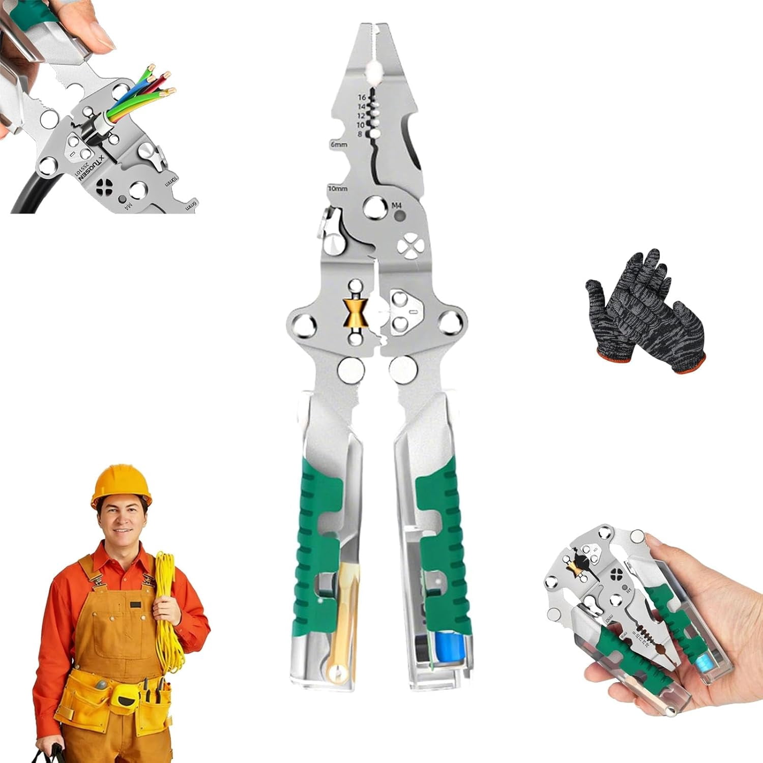 16 in 1 Wire Stripper Twister for Cutting and Pulling Wires,Cable ...
