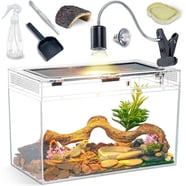 ECOSUB Mini Reptile Tank, 10 Gallon Glass Cages Terrarium, 20" x 12" x ...