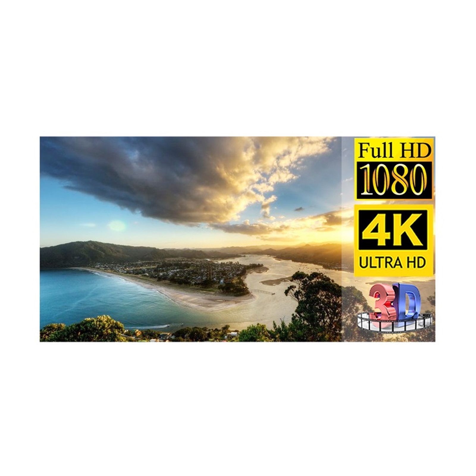 16:10 Projector Screen 120inch 4K HD Foldable Portable Projection ...