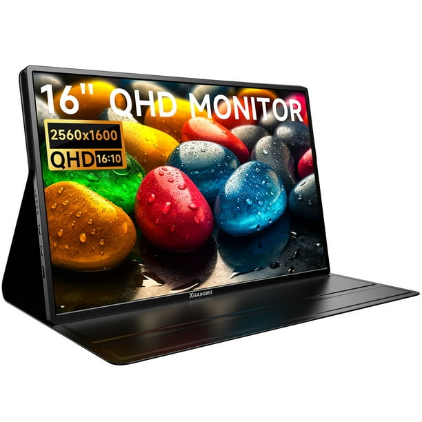 Memzuoix 16" 2560 x 1600 LED Portable Computer Monitor, Black - Walmart ...
