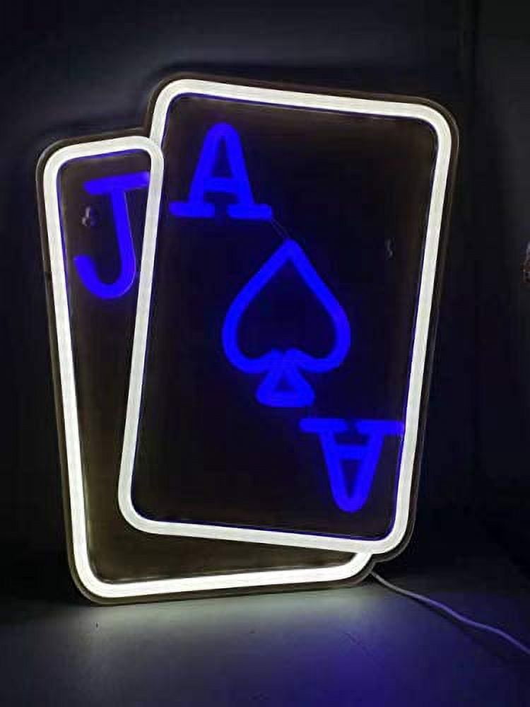 16.14"x12.6" Poker Neon Light Sign LED Night Lights USB Operated ...