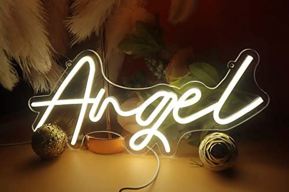 16.14"x7.87" Angel Neon Light Sign LED Night Lights USB Operated ...