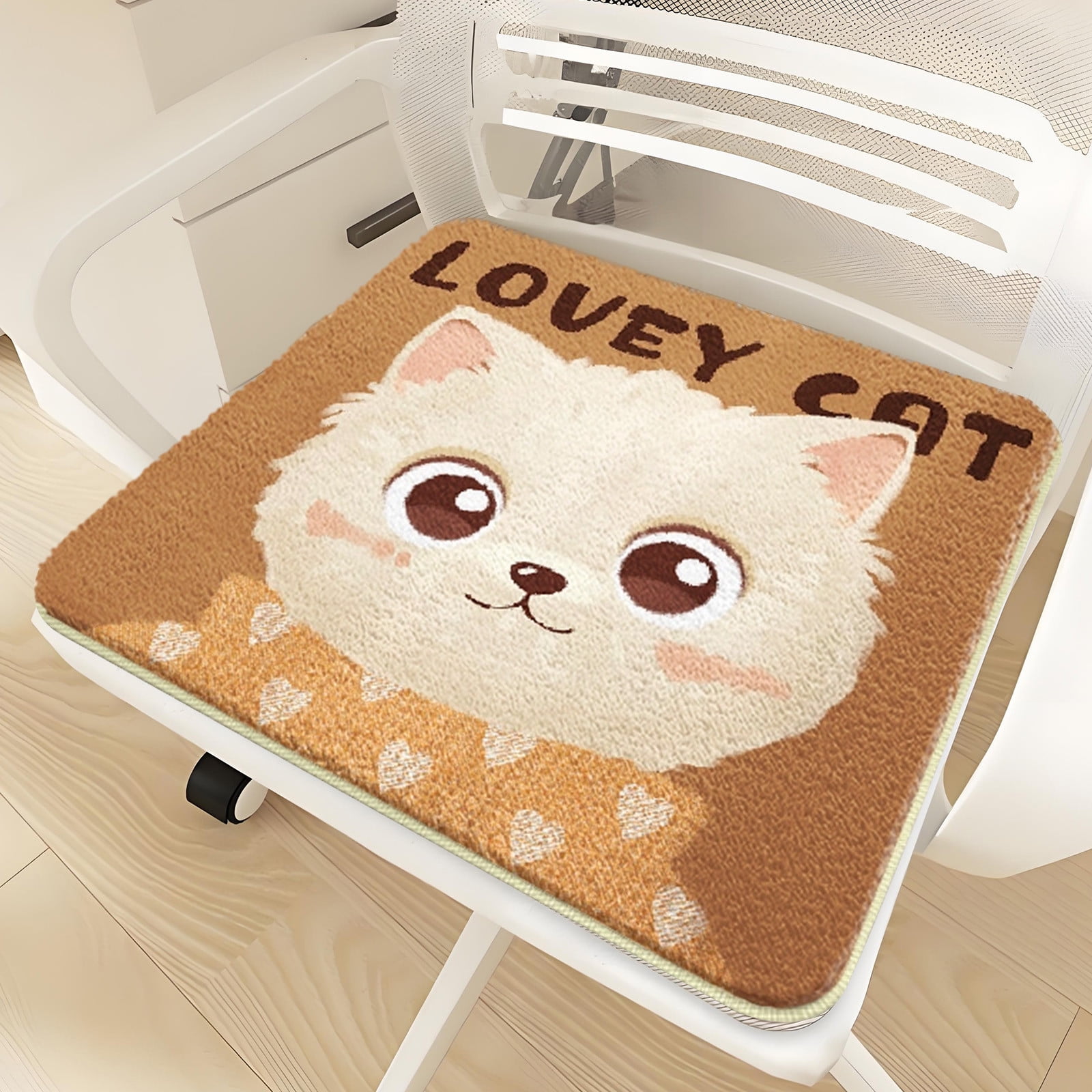 16*16 inch Cat-themed Chair Cushion ,Winter Cushion, for Gift Cat Lover ...