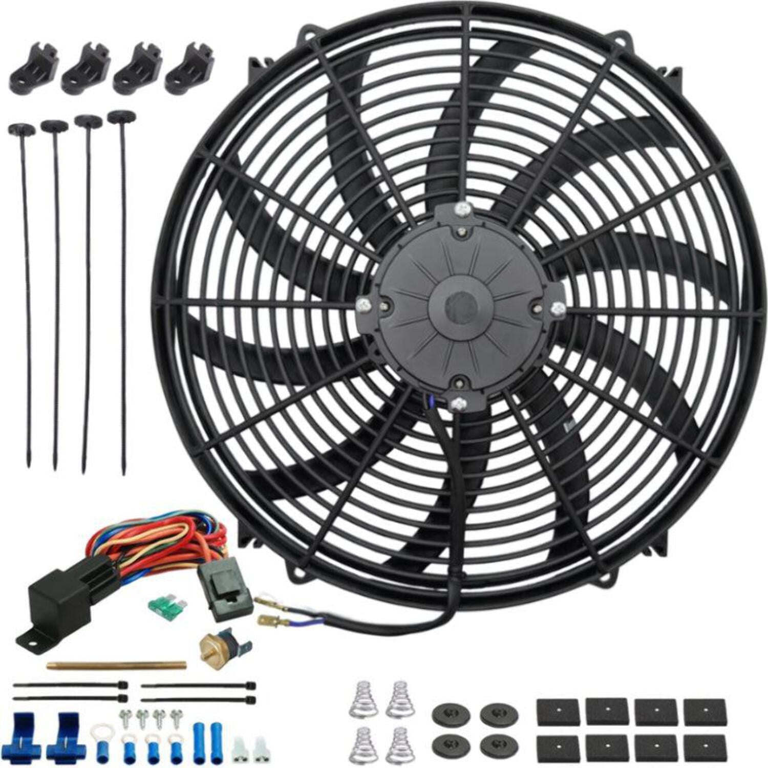 16-17 Inch 180w Electric Fan Push-In Fin Probe Thermostat Temp Switch ...