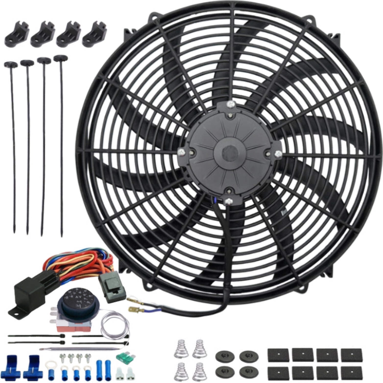 16-17 Inch 180w Electric Radiator Cooling Fan Adjustable Temp ...