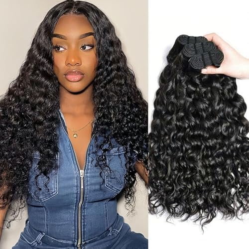 16 18 20 Inch Water Wave Human Hair 12A Unprocessed Wet And Wavy Human ...