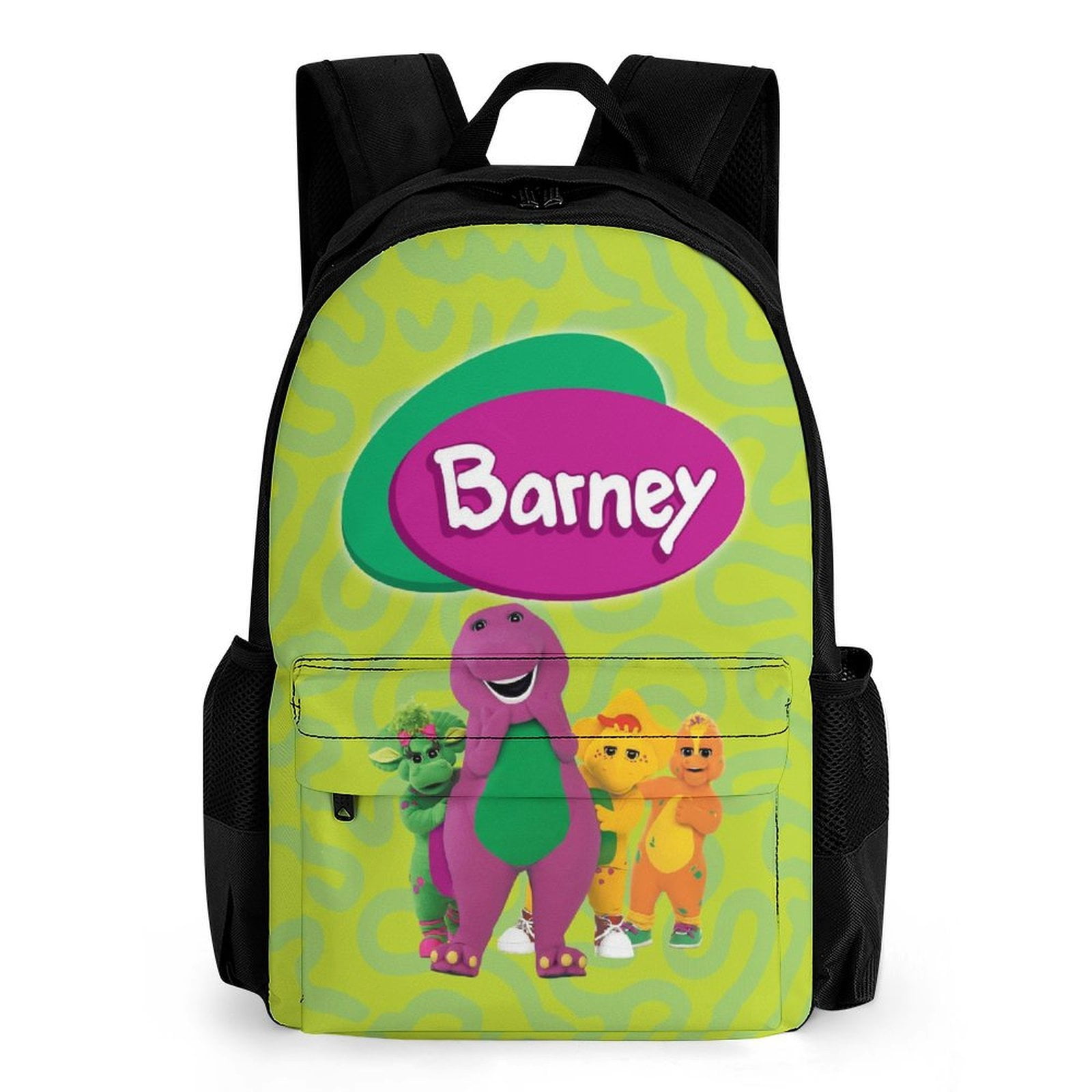 16.1In Barney Dinosaur Friends Backpack with Front Pocket Cartoon ...