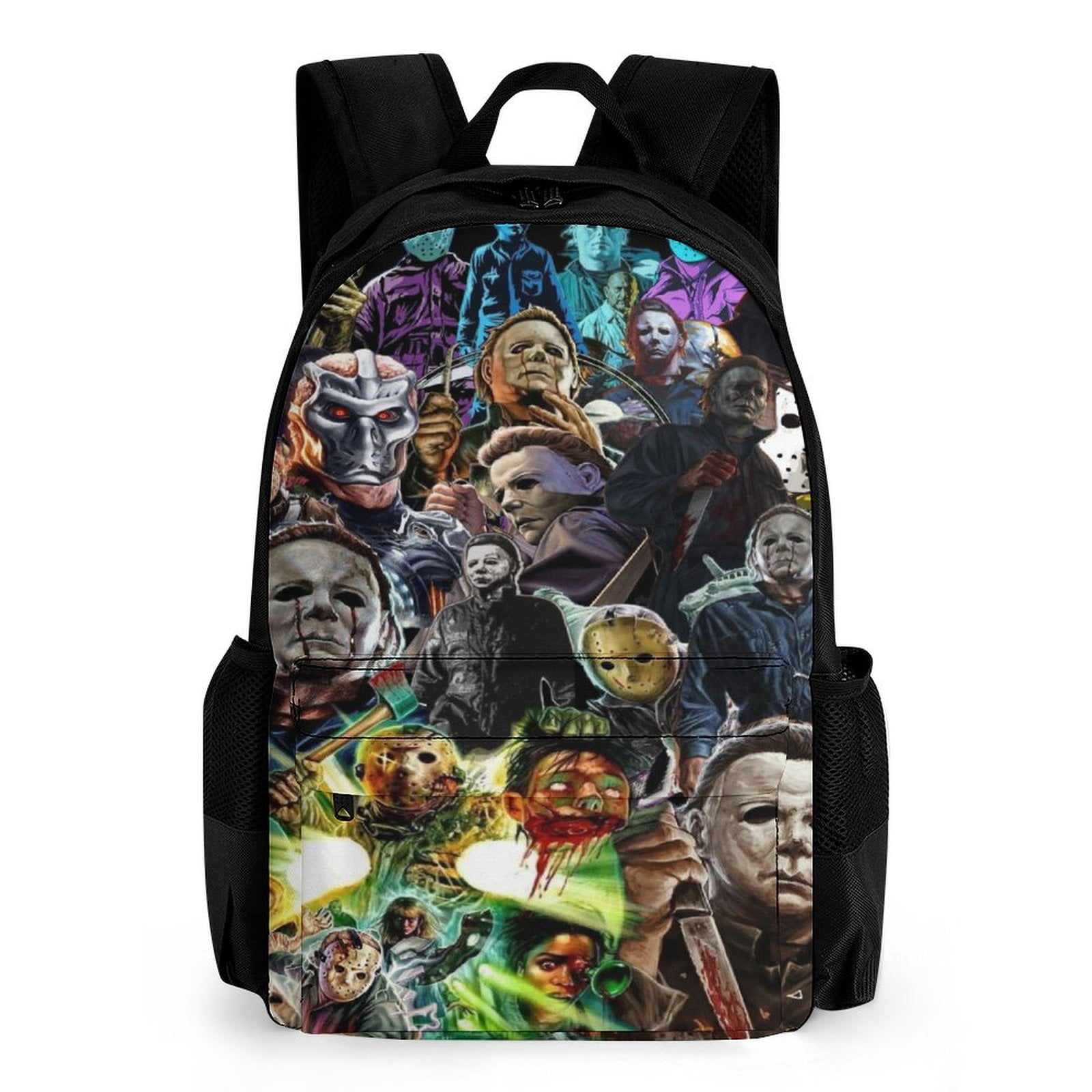 16.1In Horror Character Movie Backpack with Front Pocket Cartoon ...