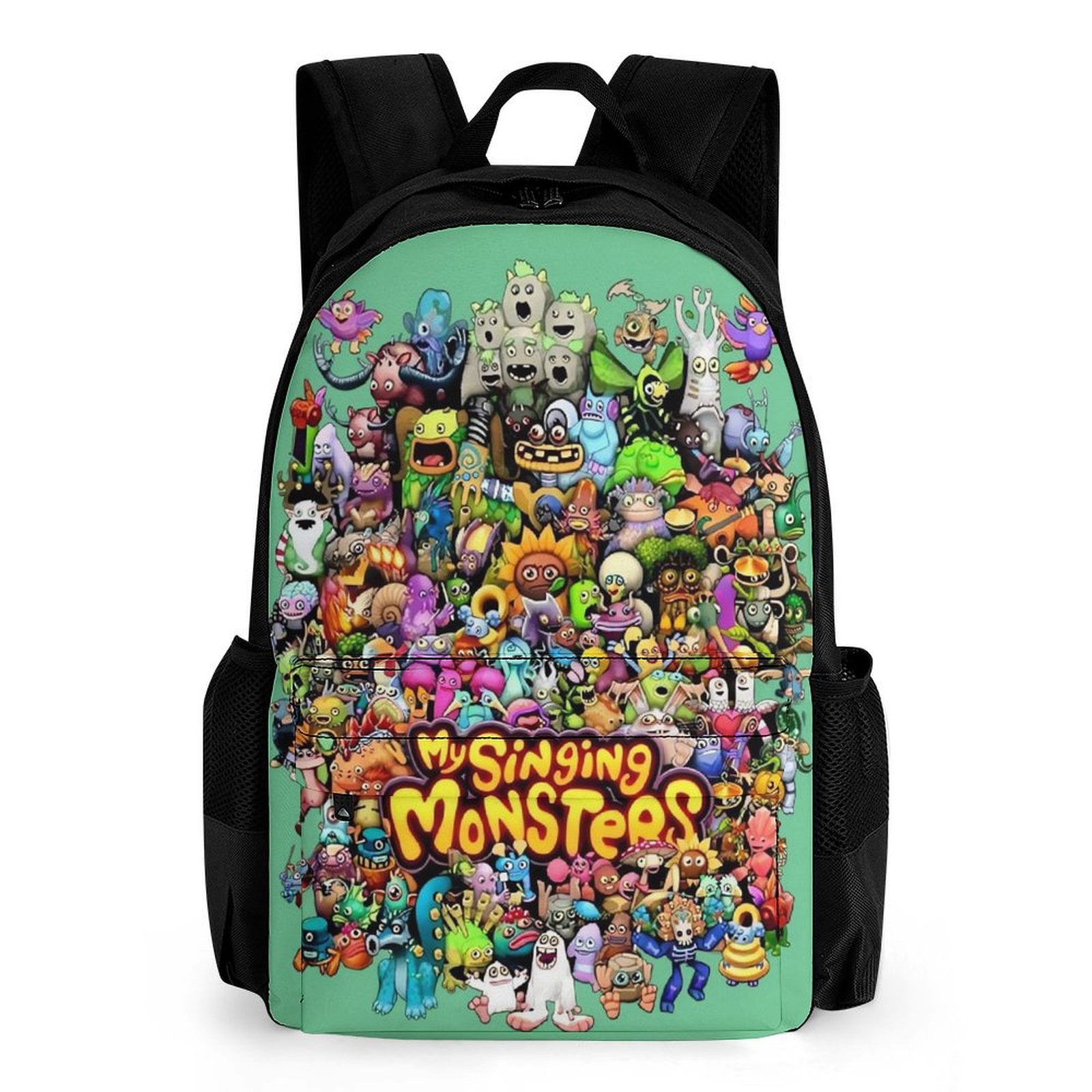 16.1In My Singing Monster Backpack with Front Pocket Cartoon Backpack ...