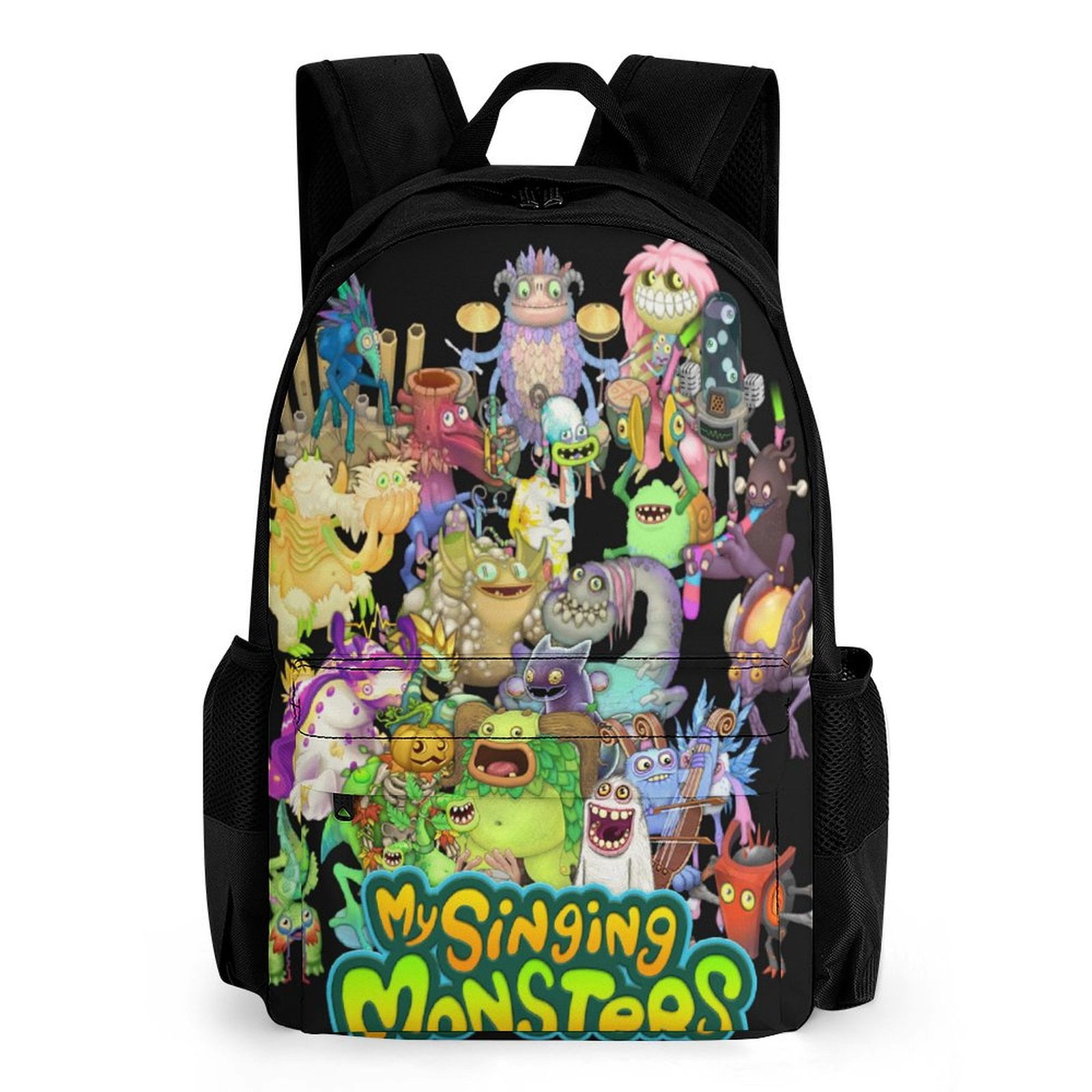 16.1In My Singing Monster Backpack with Front Pocket Cartoon Backpack ...
