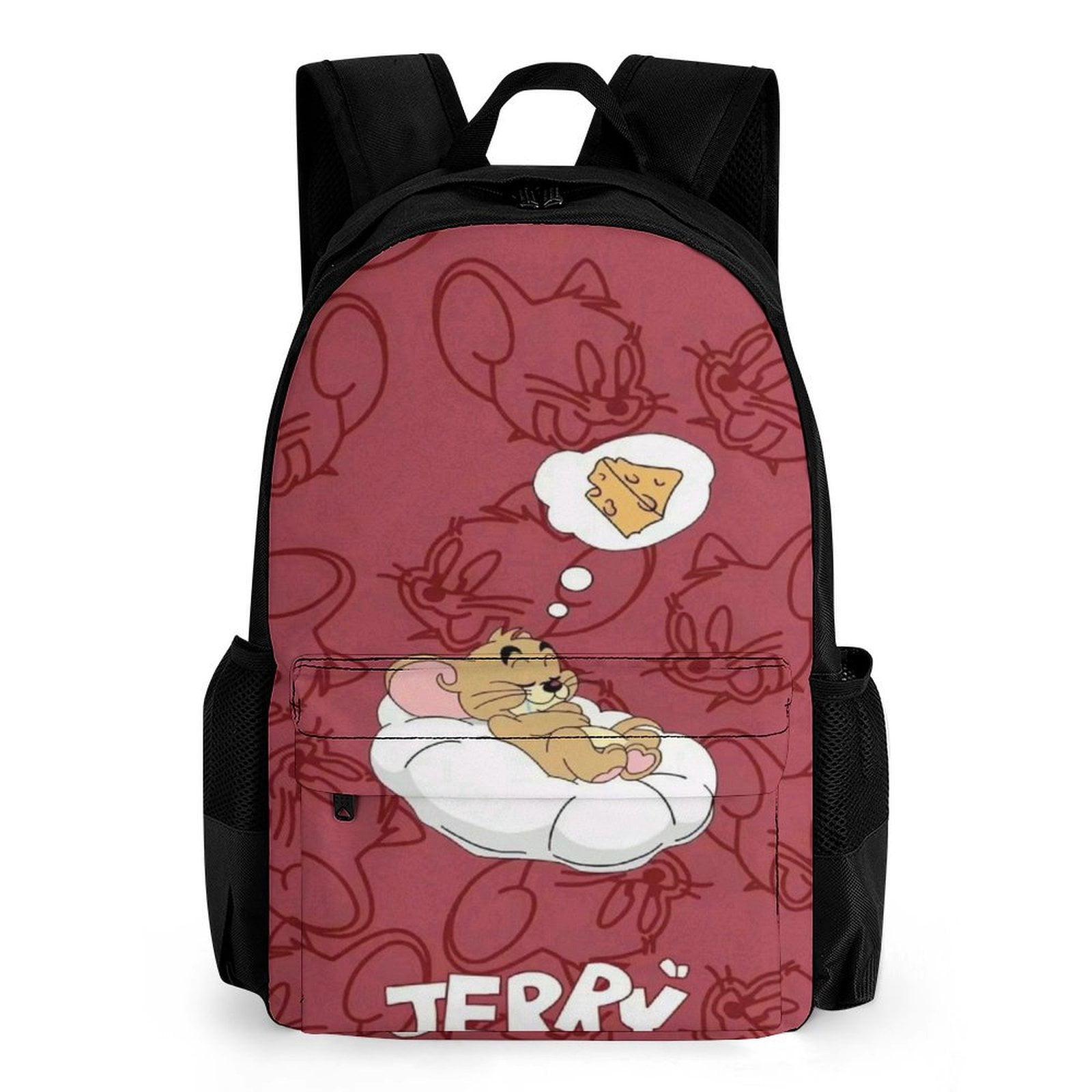 16.1In Tom Cat Jerly Backpack with Front Pocket Cartoon Backpack ...