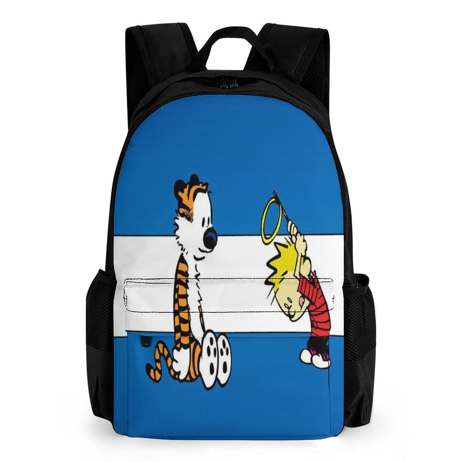 16.1in Calvin And Hobbe Backpack with Pocket Cartoon Backpack Travel Laptop Daypack Bags For Men ...