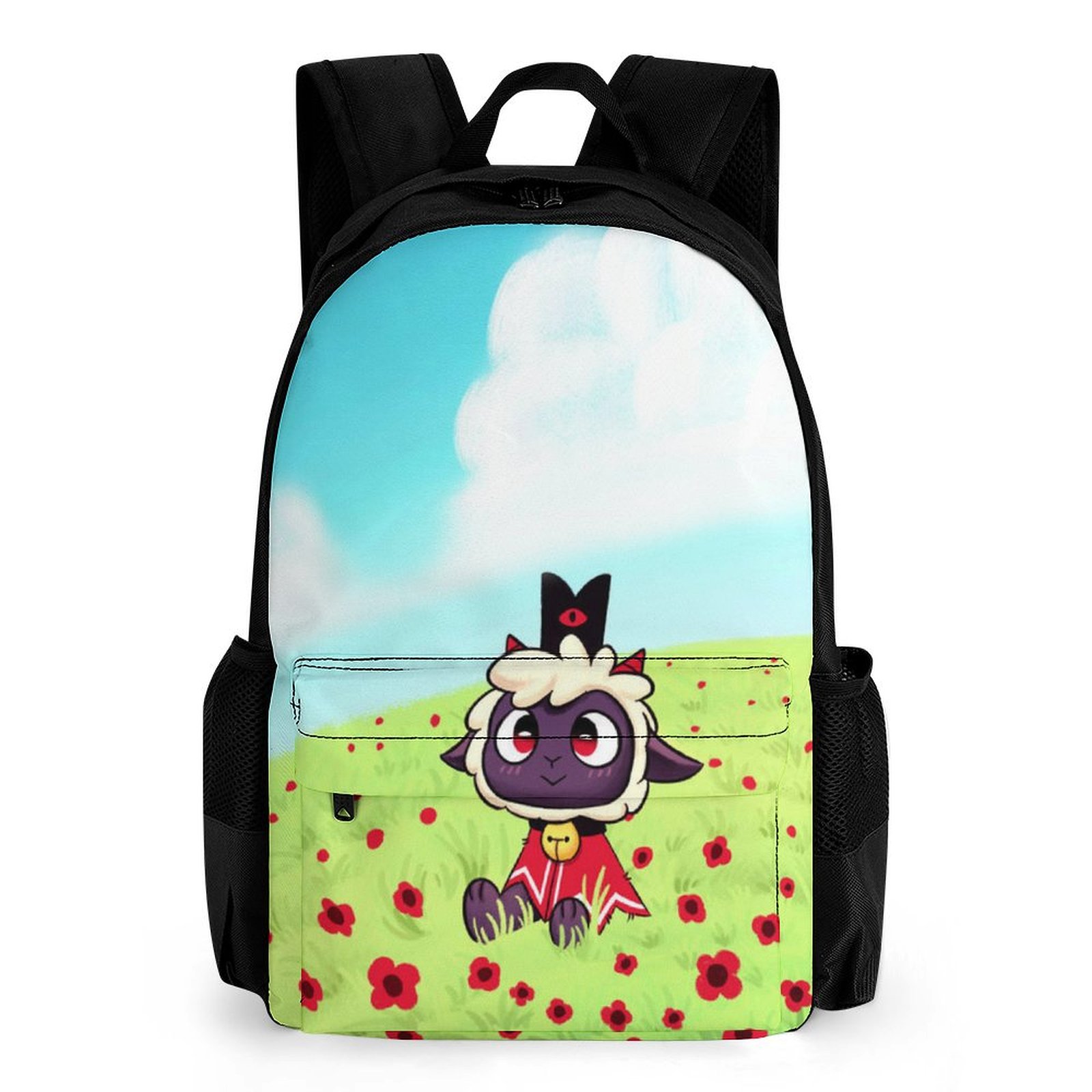 16.1in Cult of The Lamb Backpack with Pocket Cartoon Backpack Travel ...