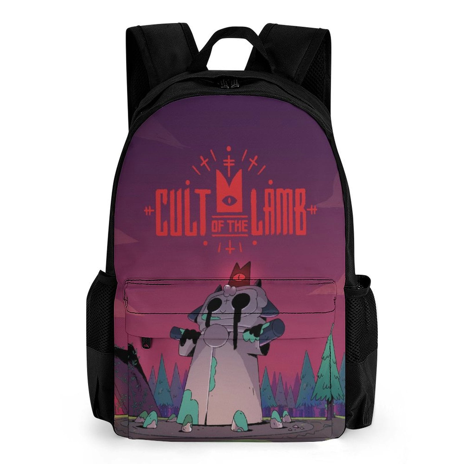 16.1in Cult of The Lamb Backpack with Pocket Cartoon Backpack Travel ...