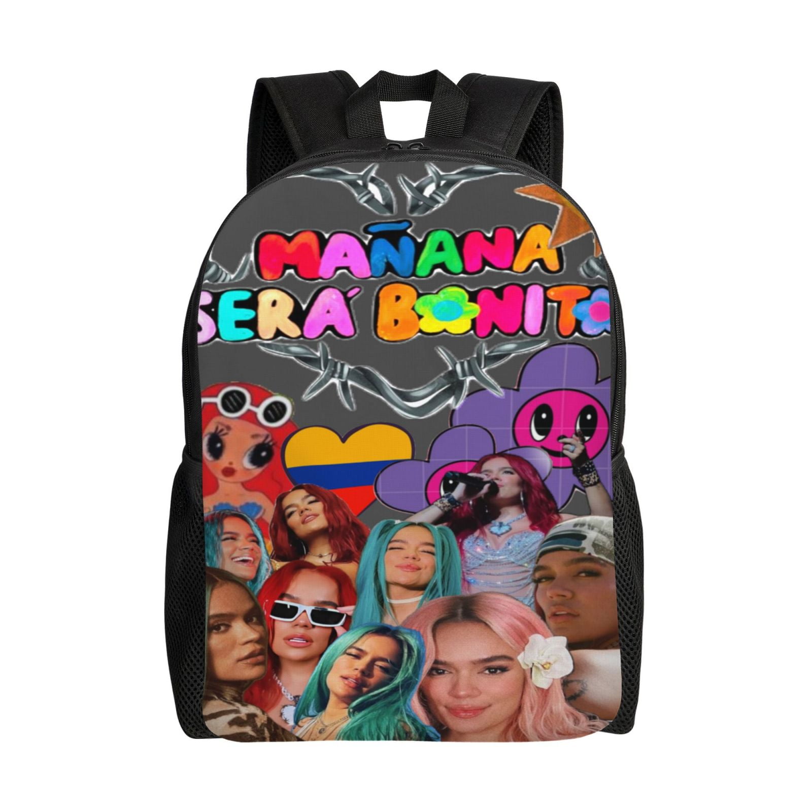16.1In Karol G Backpacs Cute Bag Anime Backpac Cartoon Bags Bookbag ...
