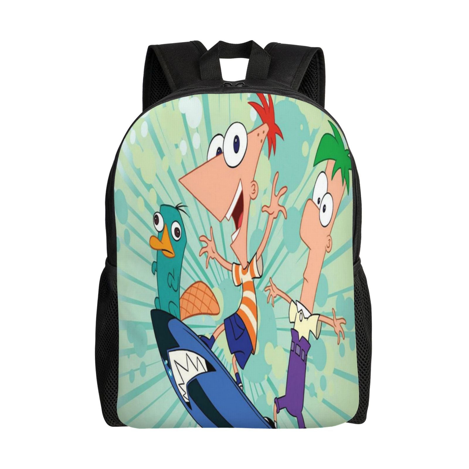 16.1in Phineas Fer Backpacks Cute Bag Anime Backpack Cartoon Bags ...