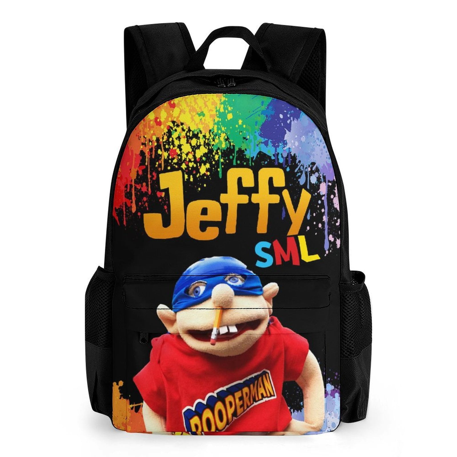 16.1in Sml Cartoon Jef-,fy Backpack with Pocket Cartoon Backpack Travel ...