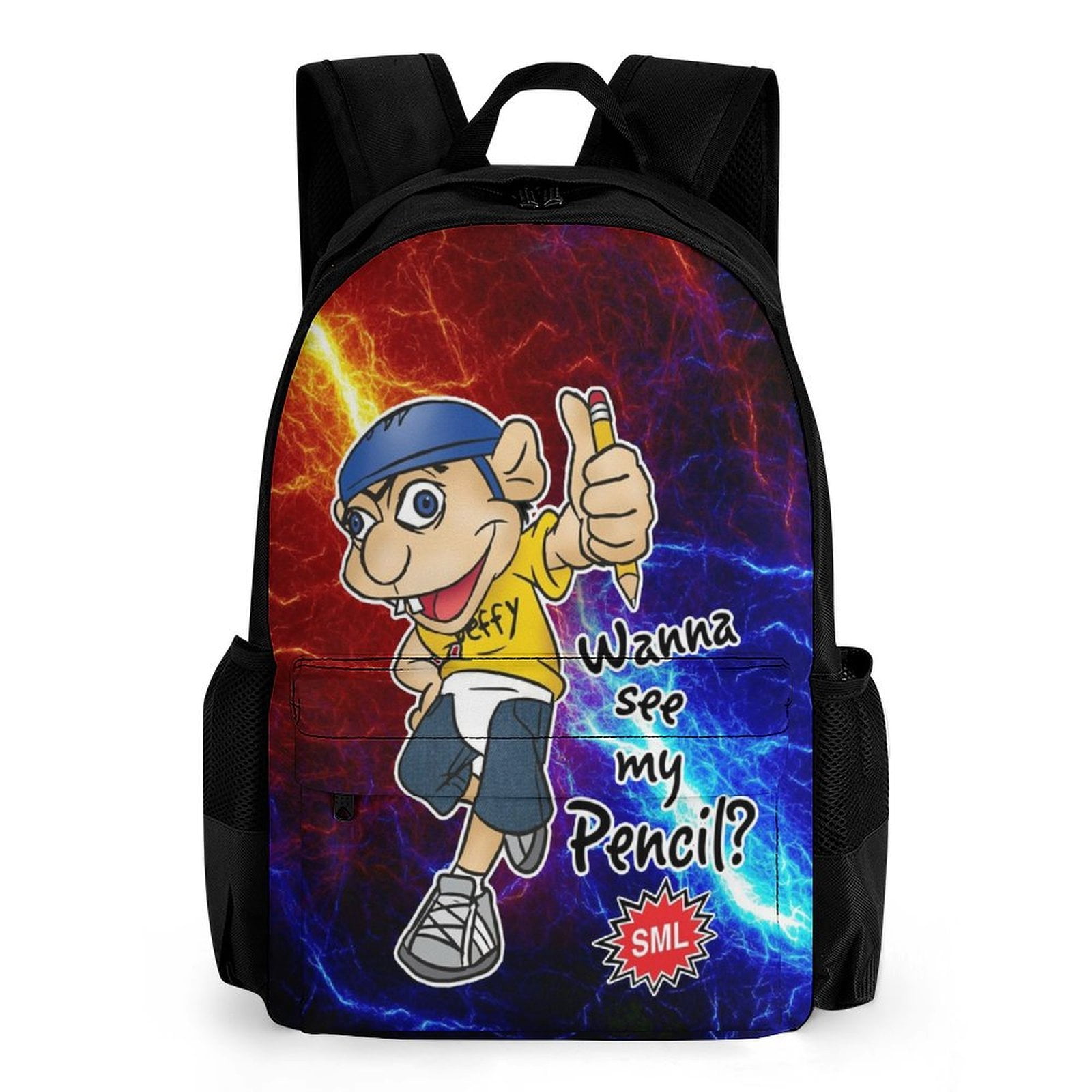 16.1in Sml Cartoon Jef-,fy Backpack with Pocket Cartoon Backpack Travel ...