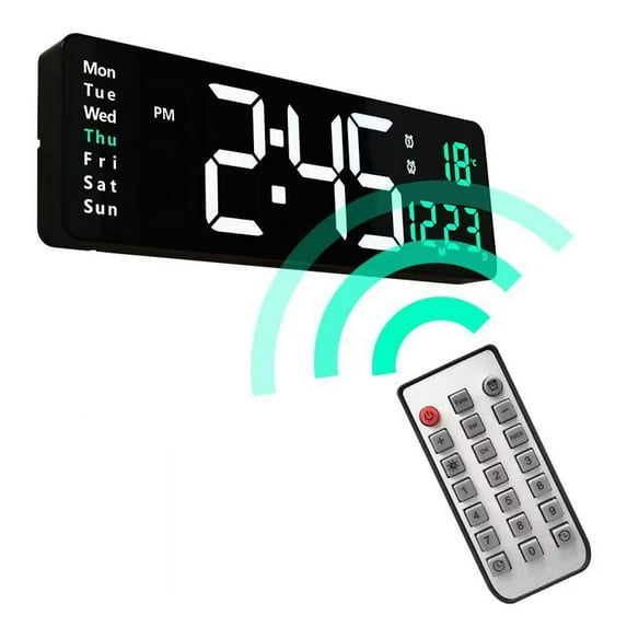 16.2 Inch LED Digital Wall Clock with Remote, Large Display Digital ...