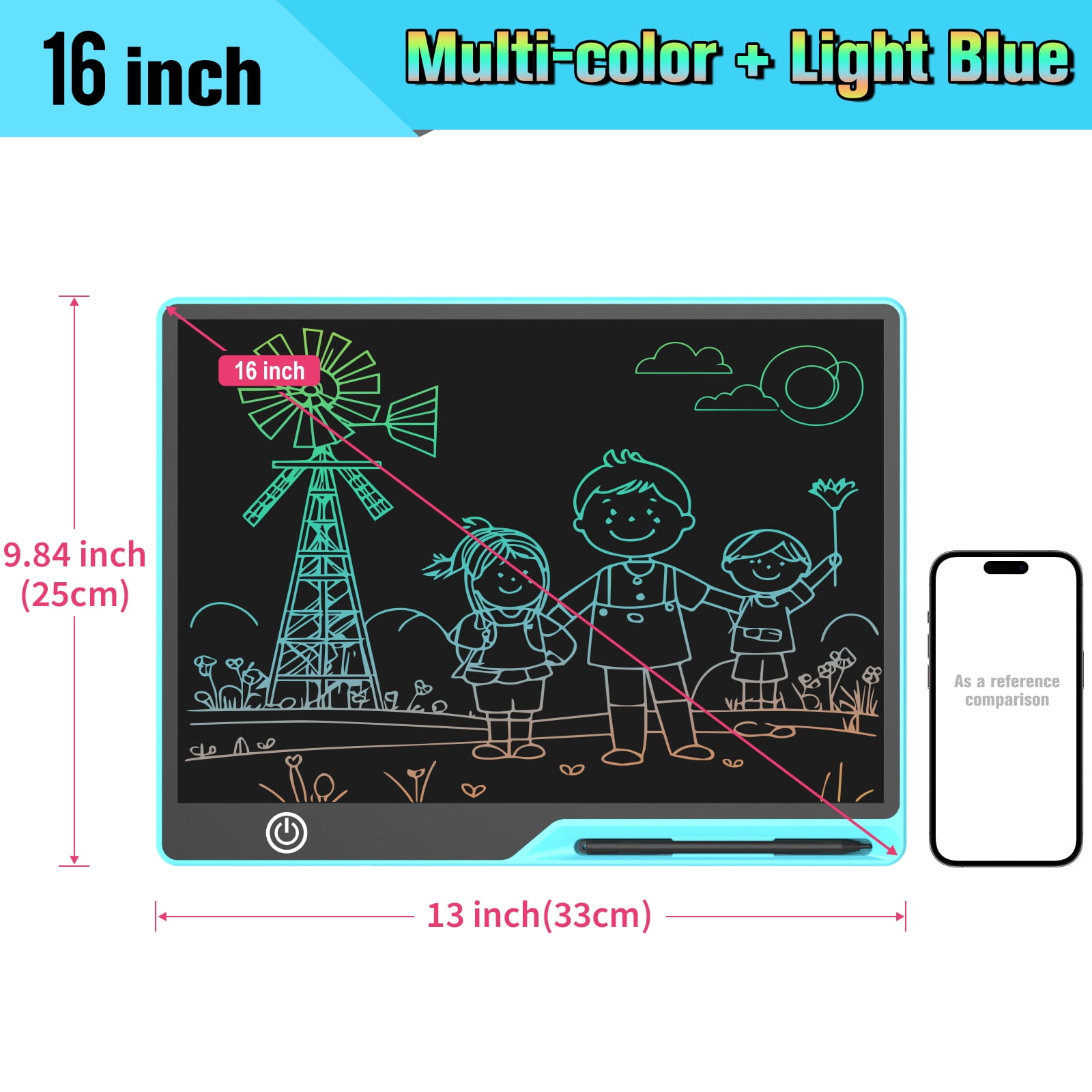16/20 Inch Rechargeable LCD Writing Tablet Graffiti Board Message Board ...