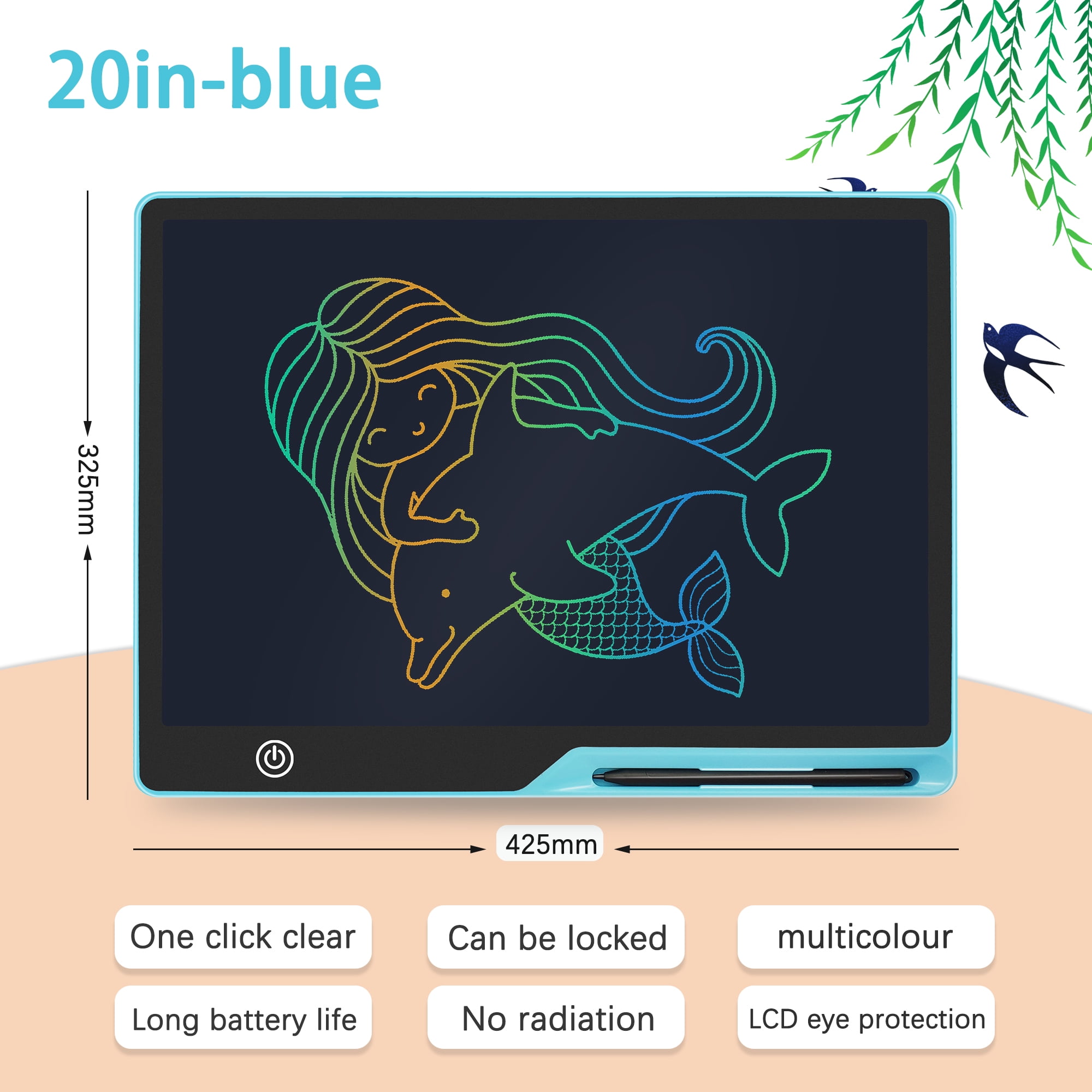 LCD Writing Drawing Tablet Smart Erasable Kids 16-20 Inch - Walmart.com